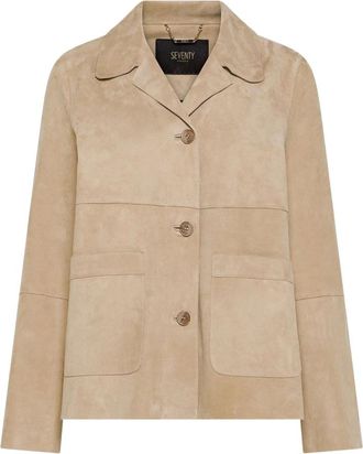 Seventy Femme, Vestes, Beige, Taille: 40 FR Giacca suede leggero