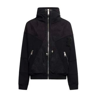 John Richmond Damen, Sweatshirts & Hoodies, Schwarzk, MGr&ouml;&szlig;e
