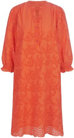 Marcel Ostertag Kleid V-Öffnung am Ausschnitt Marcel Ostertag orange