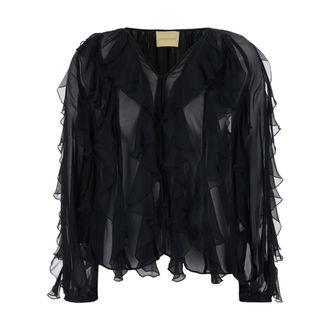 Momoni Damen, Blusen & Hemden, Schwarzk, SGr&ouml;&szlig;e