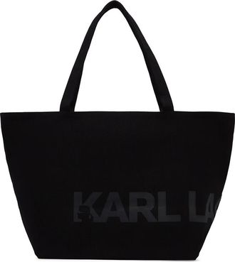 Karl Lagerfeld Shopper - K/ESSENTIAL SHOPPER MIT ÜBERGROSSEM LOGO - Gr. unisize - in Schwarz - für Damen