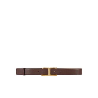 Elisabetta Franchi Femme, Accessoires, Brun, Taille: XL Rounded Leather Belt