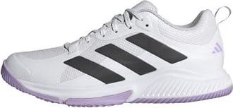 adidas Femme Court Team Bounce 2.0 Shoes Chaussures de Sport, Cloud White/Core Black/Powder Plum, 40 EU
