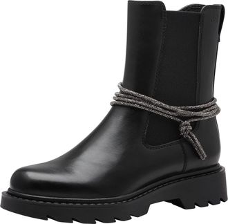 Tamaris Damen Chelsea Vegan; Black/Glam, EU 39