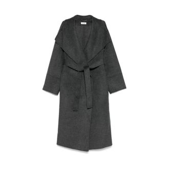 Soft Goat G&uuml;rtelmantel - - Coats - Damen - Grau - M