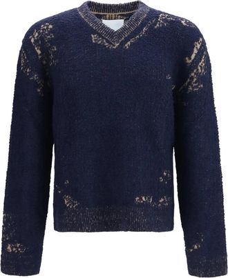 Maison Margiela Acid Knit Sweater - - Knitwear - Herren - Blau - L