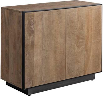 Made In Meubles Buffet 2 portes en bois de manguier et métal Isil