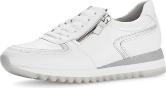 Gabor Damen Low-Top Sneaker, Frauen Halbschuhe,Best Fitting,Laufschuhe,Freizeit,sportlich,straßenschuhe,Strassenschuhe,Weiss/Ice,40 EU / 6.5 UK