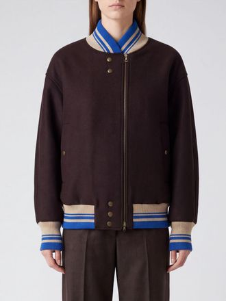 Dries Van Noten Locker geschnittene Bomberjacke aus Wollmischung mit asymmetrischem Rei&szlig;verschluss