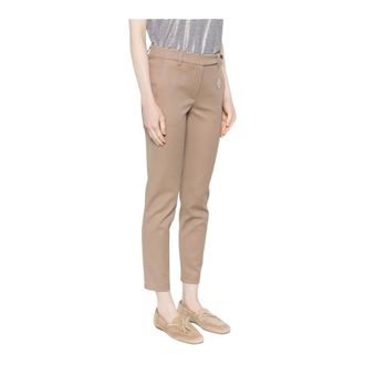 Brunello Cucinelli Femme, Pantalons, Brun, Taille: 38 FR Chinos