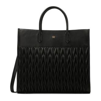 Kazar Elegante Business-Handtasche mit auff&auml;lligem Steppmuster - - Bags - Damen - Schwarzk - ONE SIZE