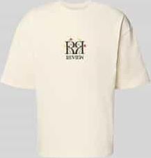 Review Oversized Fit T-Shirt mit Logo-Stitching