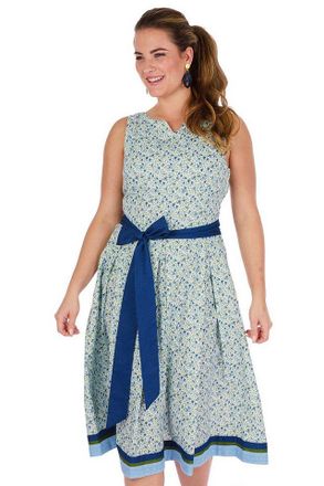 Hammerschmid Trachtenkleid Trachtenkleid - RINSEE - creme/blau gebl&uuml;mt