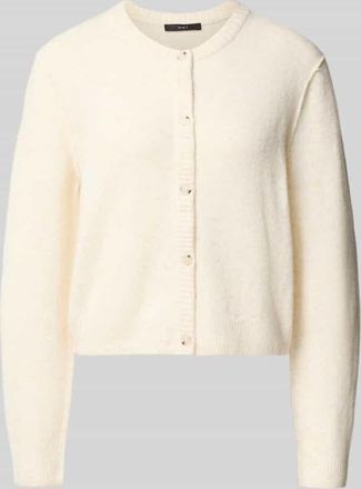 Oui Strickjacke mit Rundhalsausschnitt und Knopfleiste