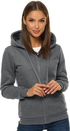 OZONEE Damen Kapuzenpullover Sweatjacke Sweatshirt Farbvarianten Kapuzenjacke Kapuzenpulli Langarm Kapuze Hoodie Sport Style Casual Fitness Basic Training 77