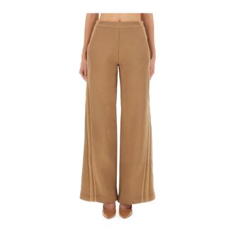 Max Mara High-Waisted Wide-Leg Tailored Hosen - - Trousers - Damen - Beige - M