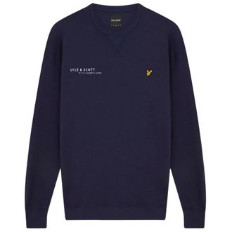 Lyle & Scott Co-Ordinate Print Logo Marineblaues Sweatshirt