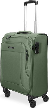 Franky Kabinen-Koffer für Damen und Herren | Kleiner Cabin-Trolley 40 x 20 x 55 cm aus hochwertigem, felxiblem Polyester Material | Doppelrolle & Teleskopgri