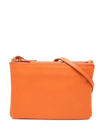 Celine 2011 kleine Trio Umh&auml;ngetasche aus Lammleder - Orange