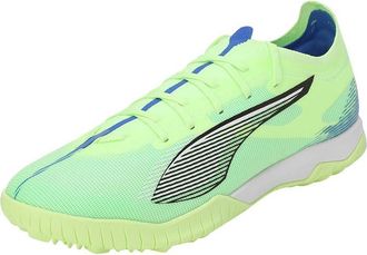 Puma Unisex Adults Ultra 5 Match TT Soccer Shoe, Fizzy Apple-PUMA White-BLUEMAZING, 46.5 EU