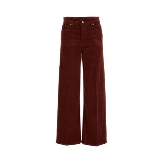 Frame Denim Le Slim Palazzo Corduroy Hose - - Trousers - Damen - Rot - W29