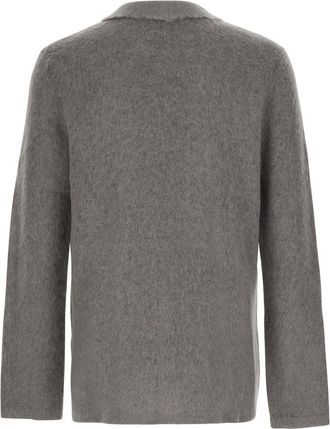 Emporio Armani Wool and Mohair Cardigan - Gray