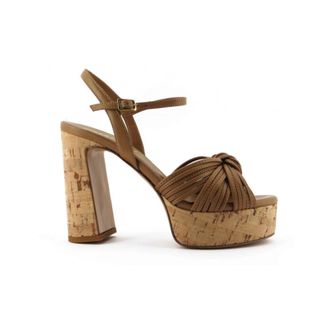 Gianmarco F. Femme, Chaussures, Brun, Taille: 36 EU Sandales &agrave; Talons Hauts en Cuir