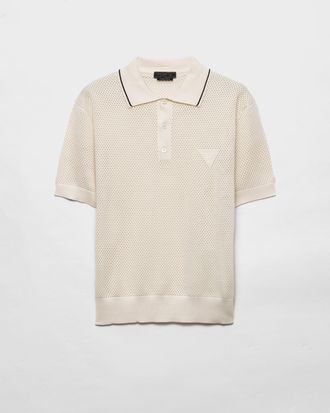 Prada Poloshirt aus Seide und Baumwolle