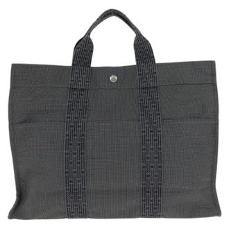 Herm&egrave;s Pre-owned Polyester sacs-main - Femme - Pre-owned - Gris - Taille: ONE Size