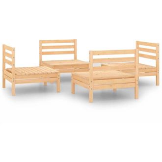 vidaXL Salon de jardin 4 pcs Bois de pin massif vidaXL