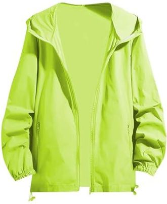Generic Veste de pluie pour homme - Imperméable - Pliable - Avec capuche - Légèrement respirante - Coupe-vent - Veste fine - Manches longues - Trench - Veste 