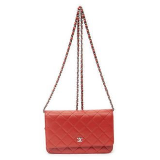 Chanel Crossbody Bags - Classic Wallet On Chain - Gr. unisize - in Rot - f&uuml;r Damen