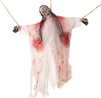 Generico Halloween Glow Scary Ghost - Schwimmendes Ghost-Ornament beleuchtet, gruselige H&auml;ngefigur | Anh&auml;nger im Freien f&uuml;r das Spukhaus im Haus des Hintern