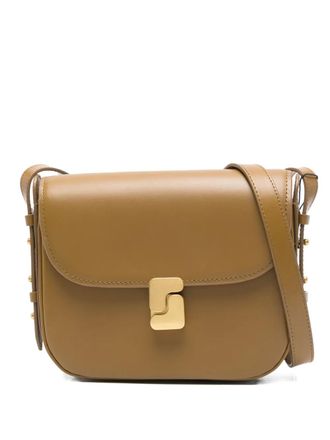 SOEUR mini sac porté épaule Bellissima à rabat - Marron