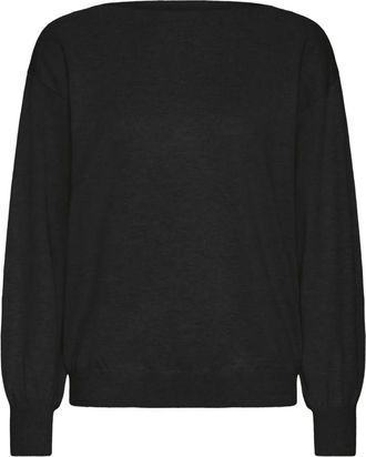 Ichi Ichi, Femme, Pulls, Noir, Taille: 36 FR Pulls &agrave; col rond