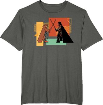 Star Wars Obi-Wan Kenobi Darth Vader Duel Cartoon T-Shirt