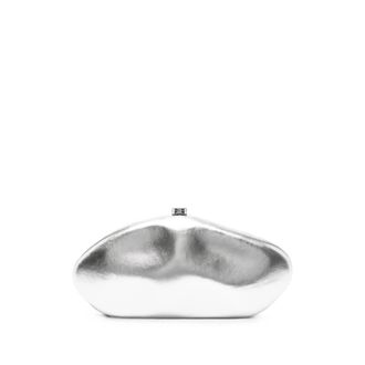Cult Gaia Thr Caldera Metallic-effect Pebble Clutch Bag