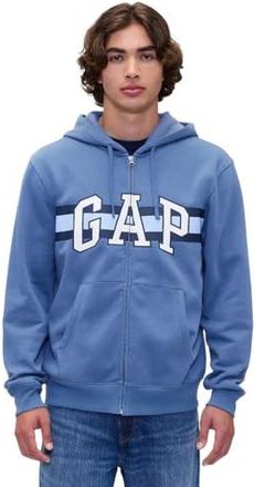 GAP Gap Sweat &agrave; Capuche zipp&eacute; avec Logo Heritage, Bleuet 829, Medium