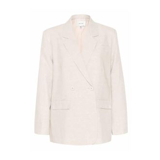 Gestuz Sand Leinenblazer - - Jackets - Damen - Beige - M
