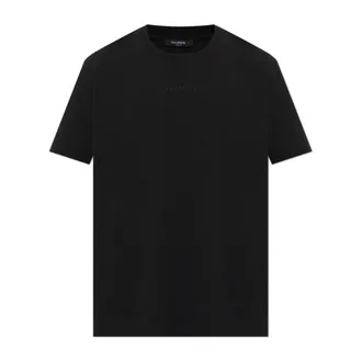 Balmain Homme, Tops, Noir, Taille: M T-shirt avec logo brod&eacute;