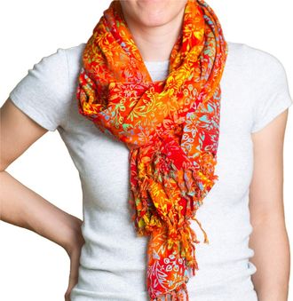 Panasiam Scarf 190x116 cm, B001 Orange tones, L