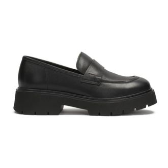 Kazar Lederschuhe auf einer dicken Sohle - - Shoes - Damen - Schwarzk - 36 EU