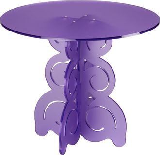 Emporium Living Baricco Couchtisch aus satiniertem Acrylkristall, Violett, 50 x 41 cm, hergestellt in Italien