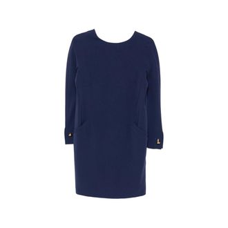 Max Mara Femme, Robes, Bleu, Taille: 36 FR Robe Courte Col Bateau