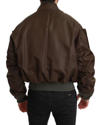 Dolce & Gabbana Beaded Skull and Crown Logo Jacket - Brown