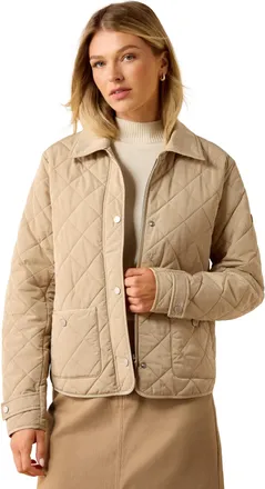Ariat Womens Woodgate Quilted Jacket Long Sleeve in Crockery, Size X-Small, by Ariat