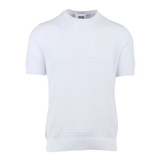 Alpha Studio Homme, Pulls, Blanc, Taille: XL Maglioncino Girocollo