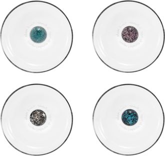 Zafferano Bilia Caleido Becher Trinkgläser 4er Set, Wassergläser 440 ml, 4 Bilia Farben, Spülmaschinenfest