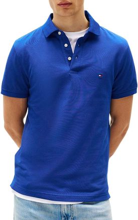 Tommy Hilfiger Herren 1985 Slim Polo Shirt - MW0MW17771, Farbe:Blau, Textil:L