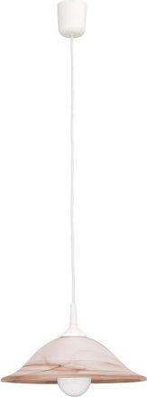 Rabalux Pendelleuchte Alabastro brauner Alabaster/wei&szlig; E27 1x MAX 60W
